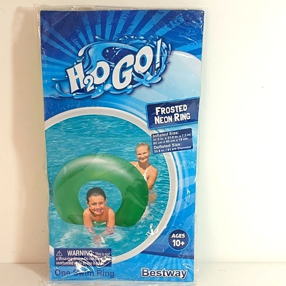 H2O GO | Swim | H2o Go Frosted Neon Ring Swim Ring | Poshmark